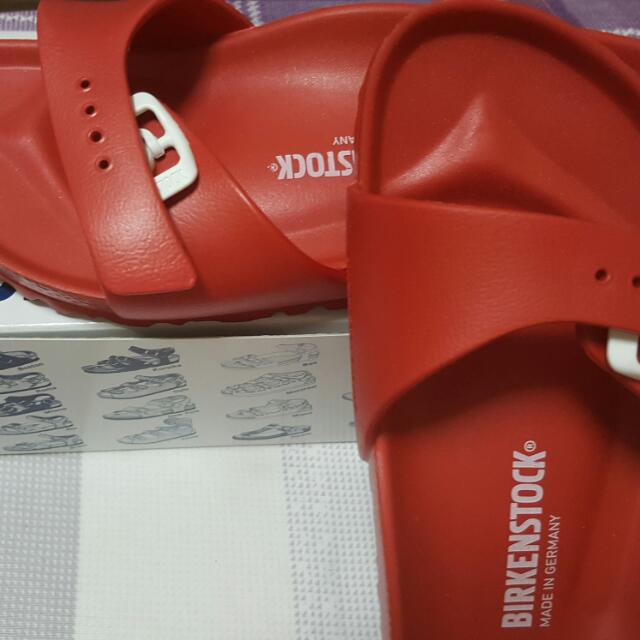 Birkenstock Red , Women's Fashion, Footwear, Flipflops and Slides on ...