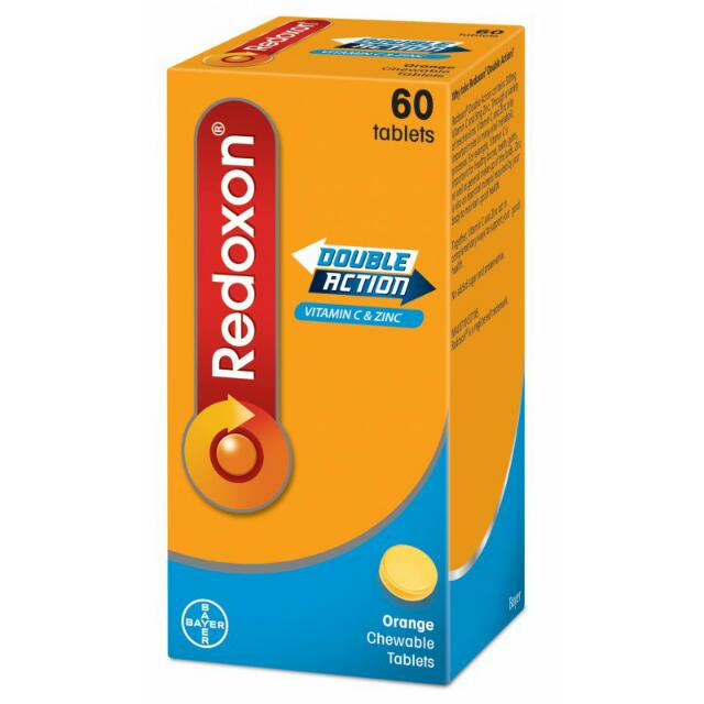 Redoxon Double Action Vitamin C and Zinc Orange Chewable Tablets. 60 ...