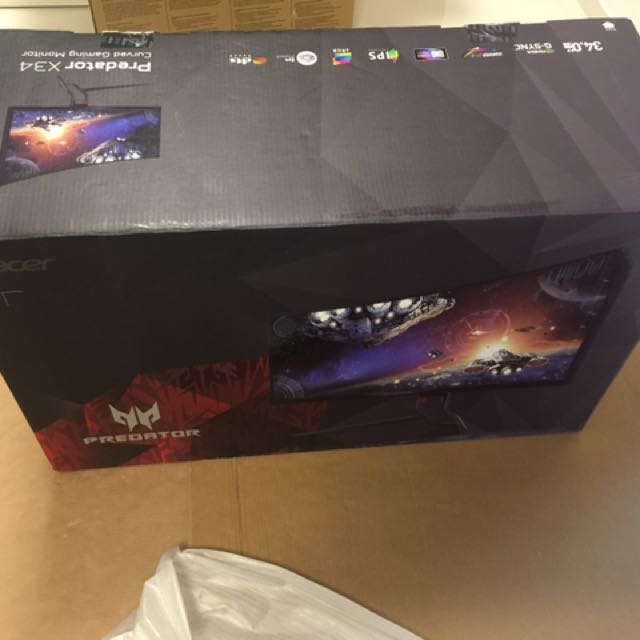 Empty Box For Acer Predator X34 Gaming Monitor, Computers & Tech, Parts ...