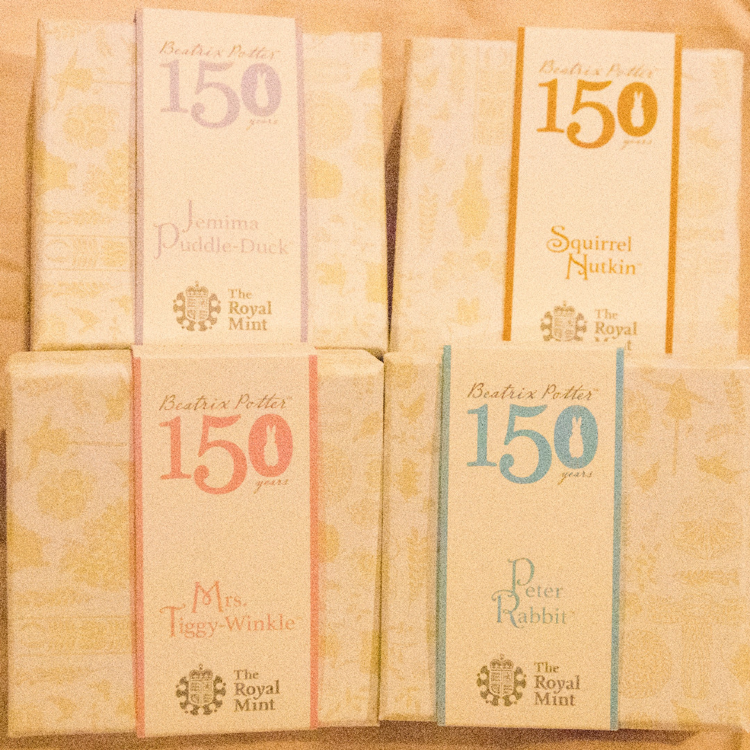 RARE 2016 FULL SET OF BEATRIX POTTER PETER RABBIT SILVER PROOF 50P ...