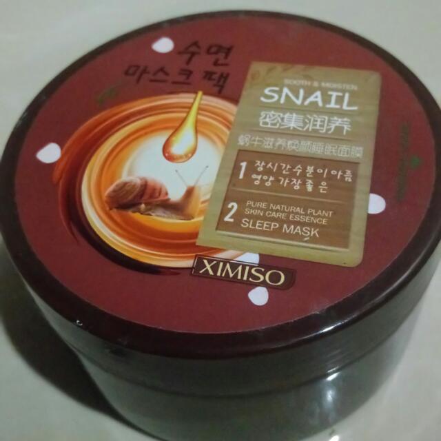 Ximiso Snail Sleeping Mask, Beauty & Personal Care, Face, Face Care on ...