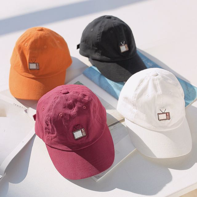 WHITE CAP (CUTE LOGO), Babies & Kids, Babies & Kids Fashion on Carousell