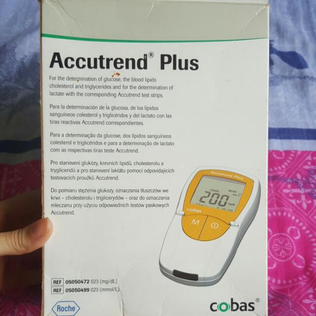Accutrend Plus Meter GCTL-MG/DL + Strips + Softclix, Health & Nutrition ...