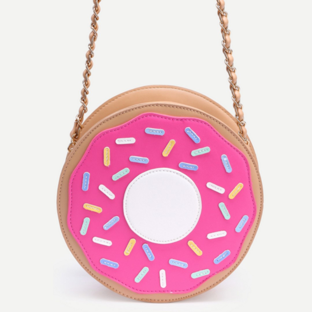 Hot Pink Donut Bag, Women's Fashion, Bags & Wallets, Cross-body Bags on ...