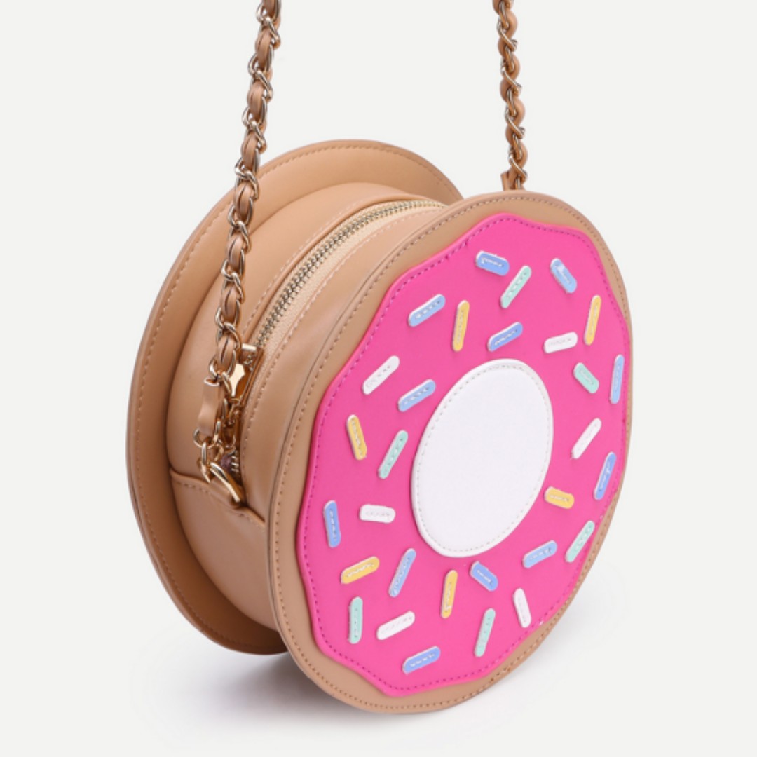 Hot Pink Donut Bag, Women's Fashion, Bags & Wallets, Cross-body Bags on ...
