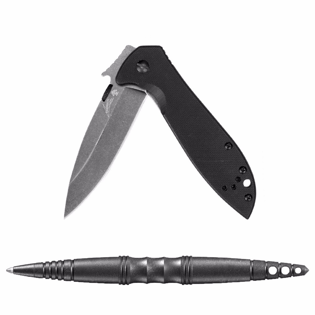 Kershaw 6054 CQC-4K BW Emerson Folding Knife Tactical Defence Kit ...