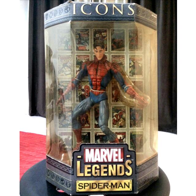 Marvel Legends Icons Spider-Man Unmasked 12" Figurine, Hobbies & Toys ...