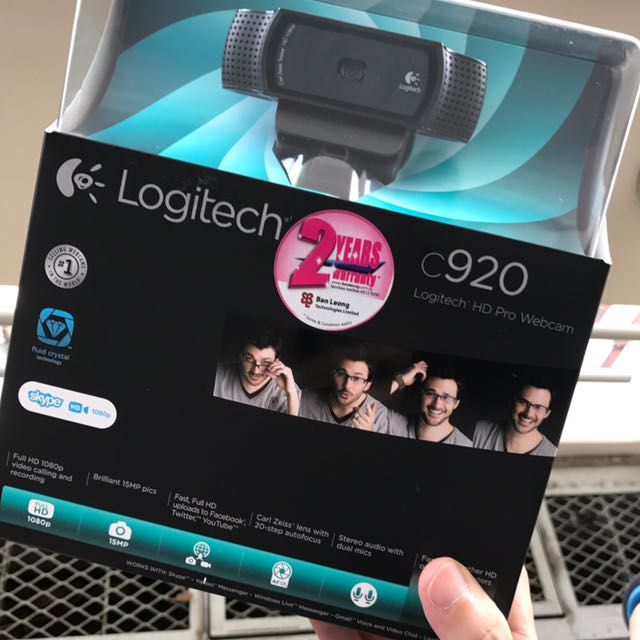 Logitech C920 HD Pro Webcam w Carl Zeiss Lens, Computers & Tech, Parts ...