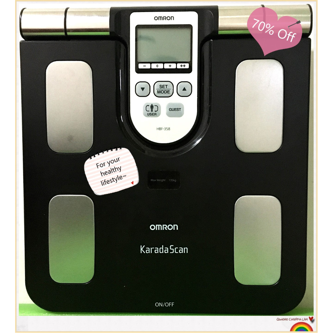 Omron Karada Scan Body Composition Monitor HBF-358-BW, Health ...