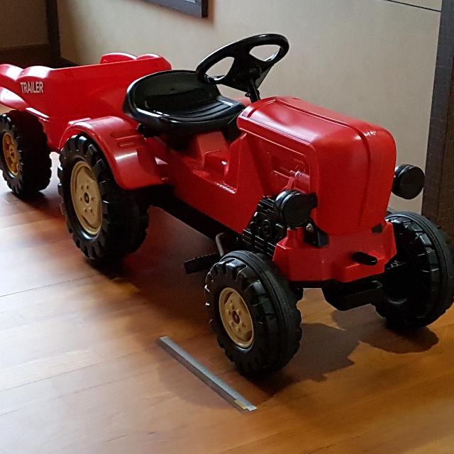 Ride-on Pedal Tractor With Trailer, Hobbies & Toys, Toys & Games on ...