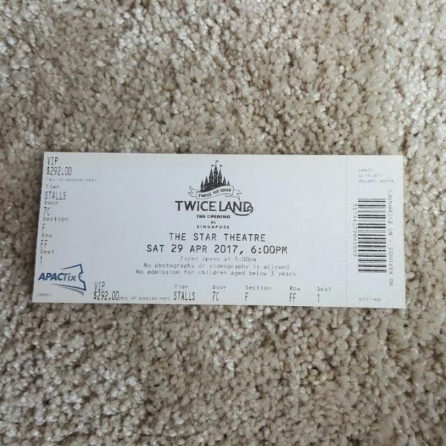 TWICE VIP CONCERT TICKET, Tickets & Vouchers, Event Tickets on Carousell