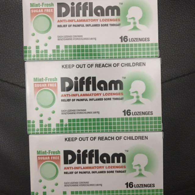 Difflam Lozenges (Mint-Fresh), Health & Nutrition, Health Supplements ...