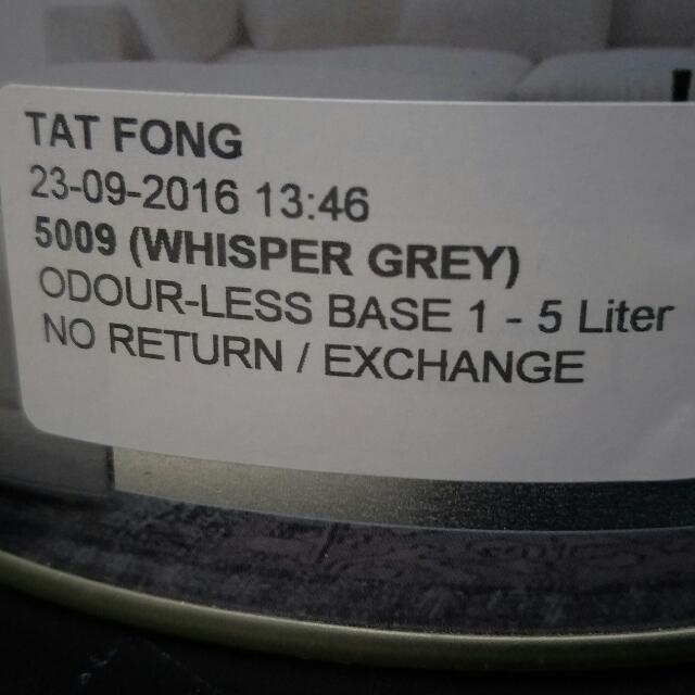 Nippon Paint 5009 (Whisper Grey), Furniture & Home Living, Home Decor ...