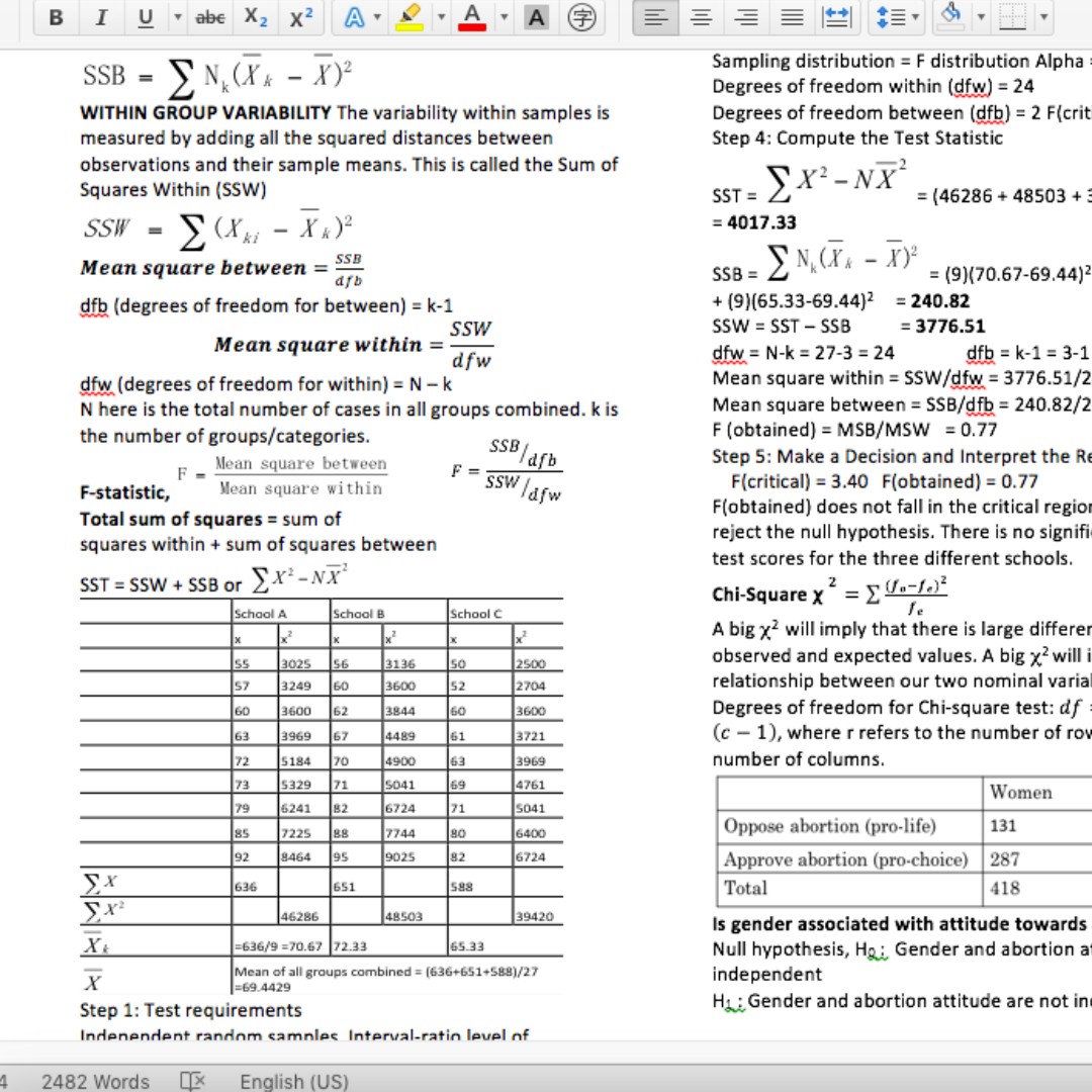 NTU Sociology HS3002 Understanding Social Statistics Cheat Sheet ...
