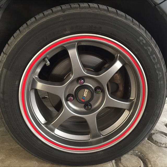 WTB/WTT 15 Or 16 Inch Rims MATTE BLACK Or RED ONLY Plus Tyres, Car ...