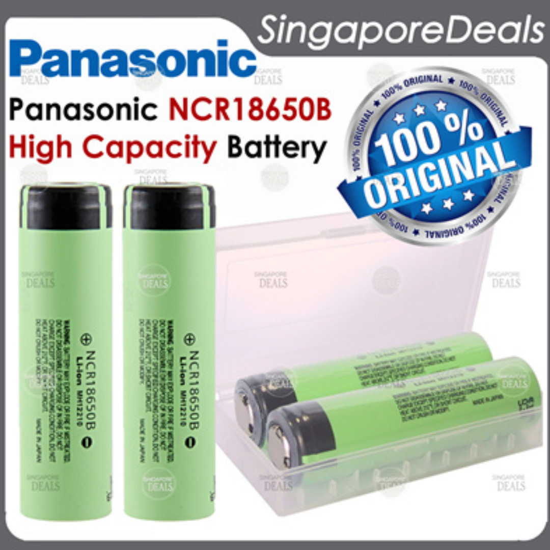 Authentic Panasonic NCR18650B 3400 mAh 18650 Unprotected Rechargeable ...