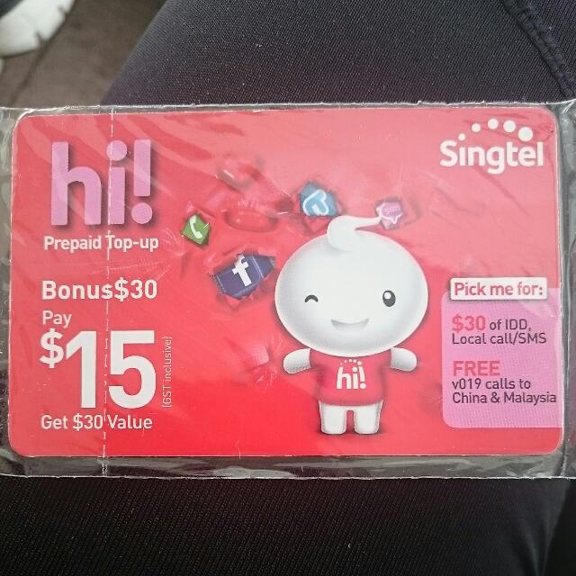 Singtel Prepaid Hi! Card, Mobile Phones & Gadgets, Mobile & Gadget ...