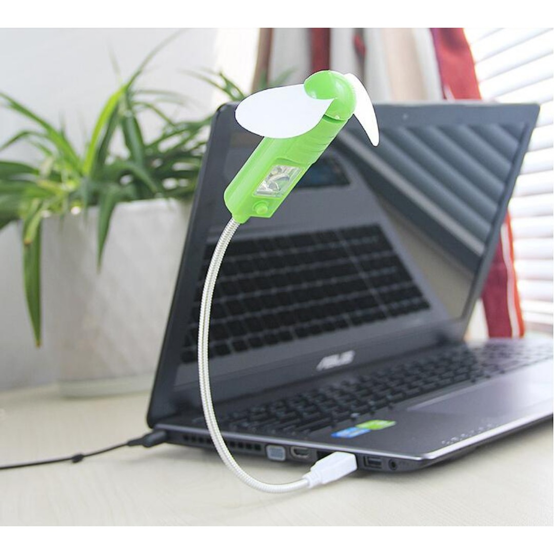 USB fan USB Mini Portable Cooling PC Laptop Fan with LED Light ...