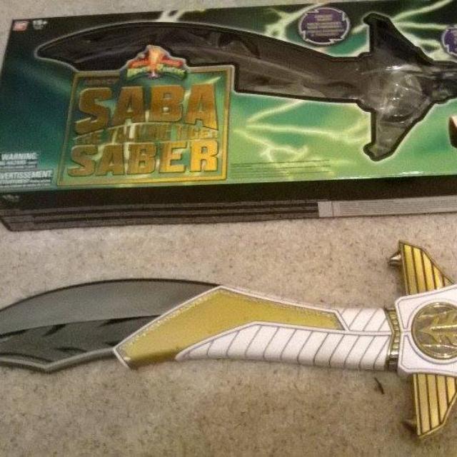 White Ranger Saba Sword And Green Ranger Dragon Dagger, Hobbies & Toys ...