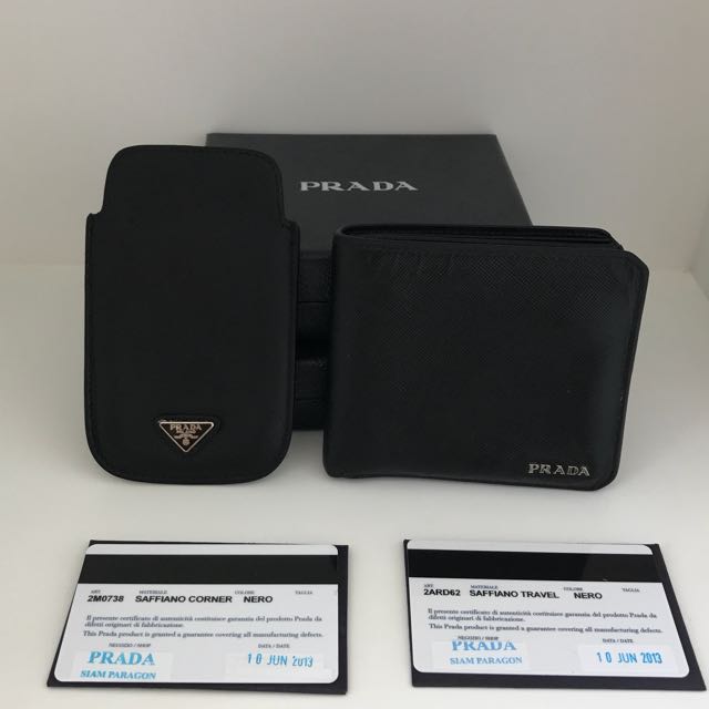 PRADA Wallet (Original 100%), Fesyen Pria, Tas & Dompet di Carousell