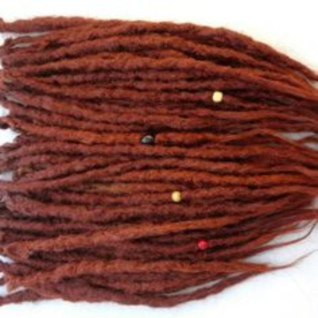 Red Fat Dreadlocks extension 100% Human hair, Beauty & Personal Care ...