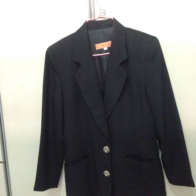 Fully Lined Black Office Jacket, Women's Fashion, Coats, Jackets and ...