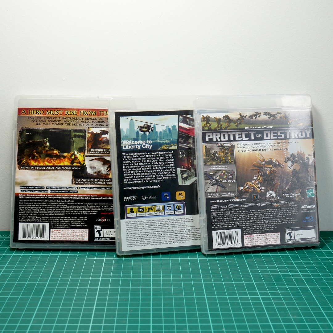 PS3 original 3 games pack ( Lair , GTA4 and Transformer), Video Gaming ...