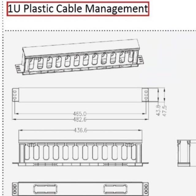Plastic Cable Management Guide -19", Computers & Tech, Parts ...
