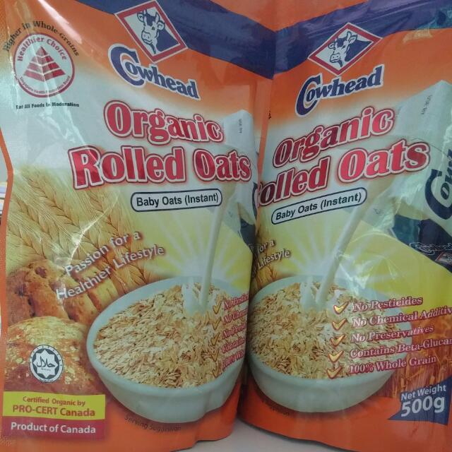 halal COWHEAD baby oats instant organic rolled oats 500g , Food ...