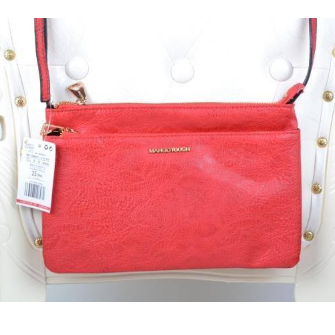 Mango Touch Double Compartment Sling Bag -RED, Women's Fashion, Bags ...