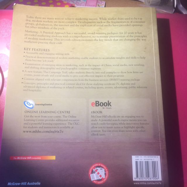 Marketing a Practical Approach by Peter Rix 7th Edition, Hobbies & Toys ...