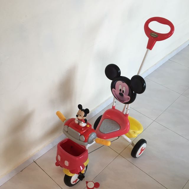 Mickey Mouse Bike With Push Lever, Babies & Kids, Infant Playtime on ...