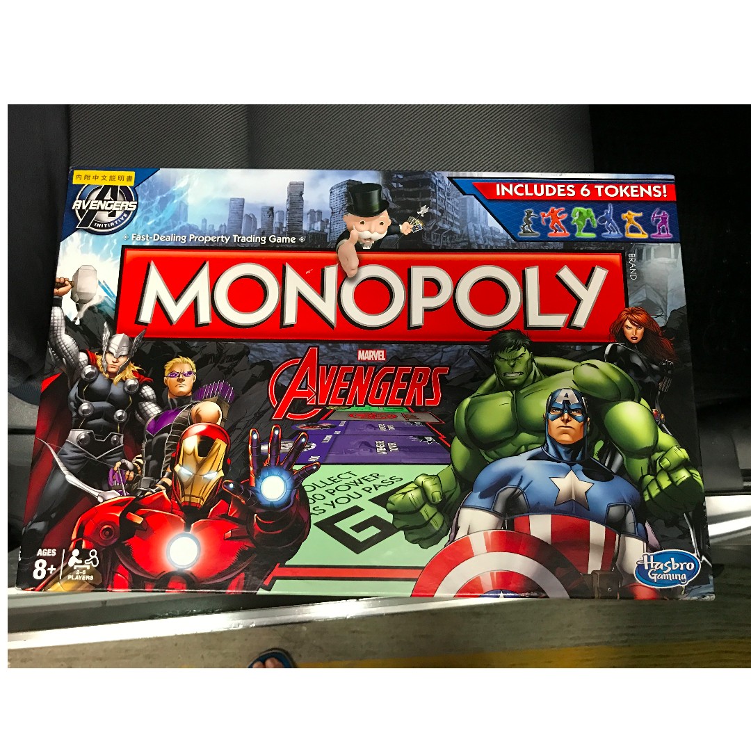 MARVEL AVENGERS MONOPOLY special edition , 興趣及遊戲, 玩具 & 遊戲類 - Carousell