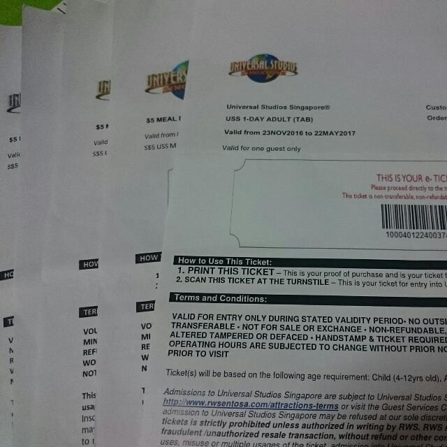 USS Ticket, Tickets & Vouchers, Event Tickets on Carousell