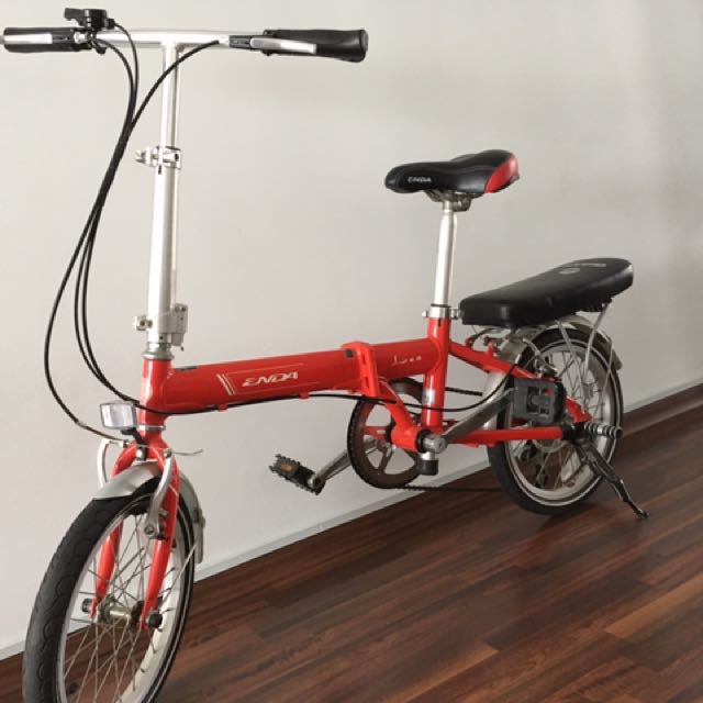 ENDA 16 inches Folding Bicycle, Sports Equipment, Bicycles & Parts ...