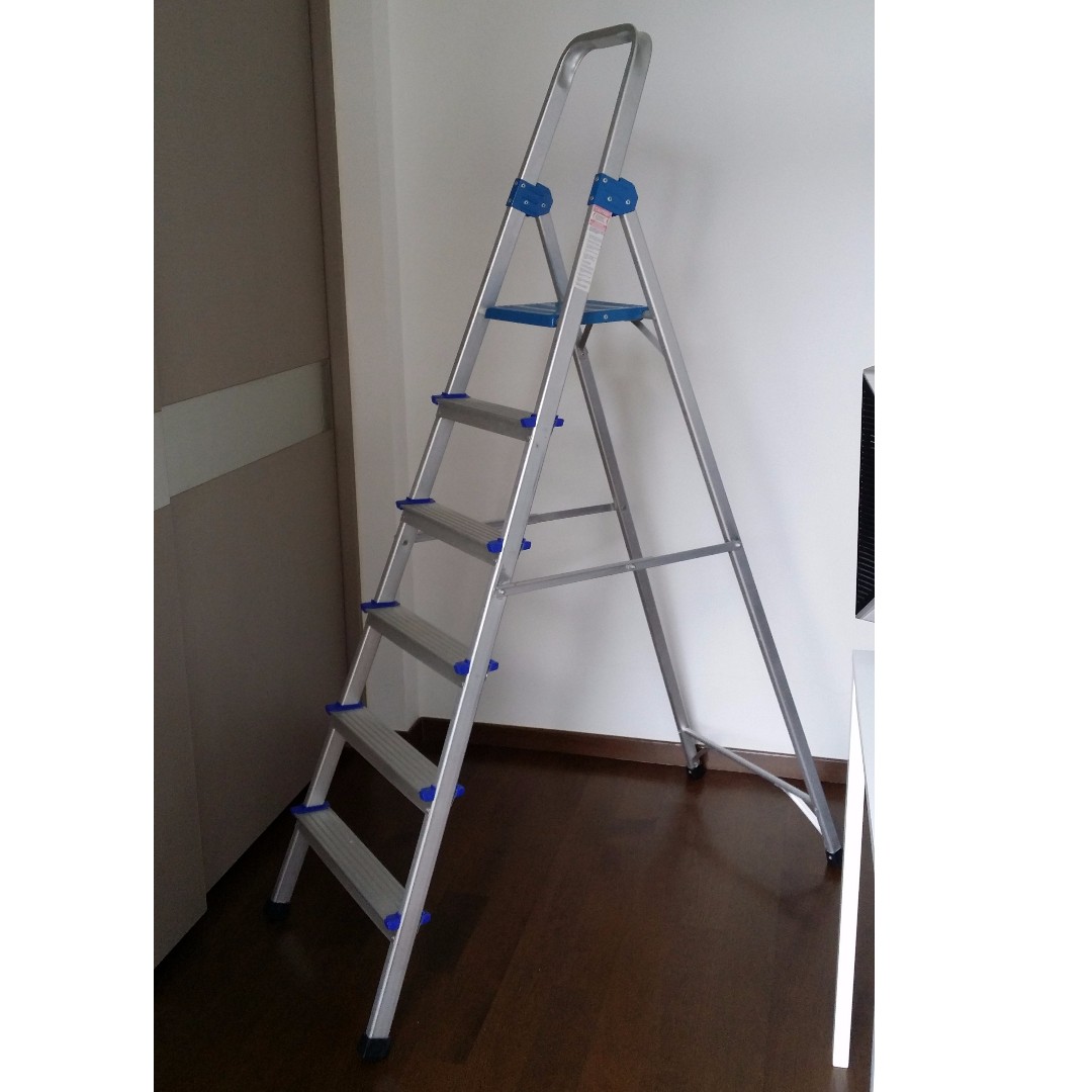 Ladder - Aluminum foldable - 6 steps, Furniture & Home Living ...