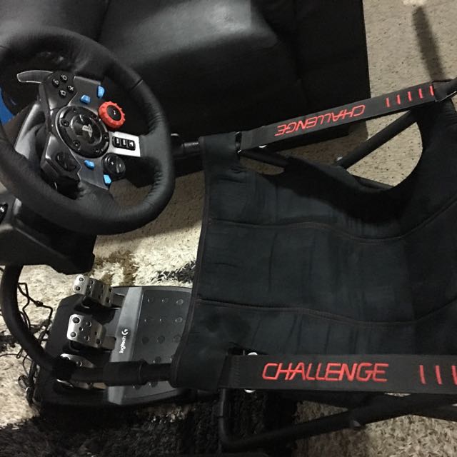 Logitech G29 Driving Force Steering Wheel With Playseat Challenger And ...