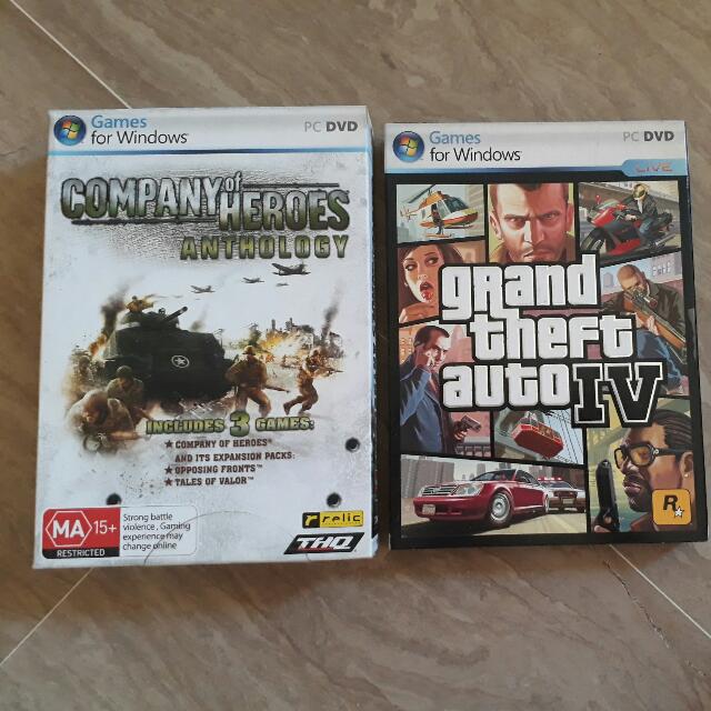 PC Games Windows Grand Theft Auto IV Company of Heroes Anthology, Video ...
