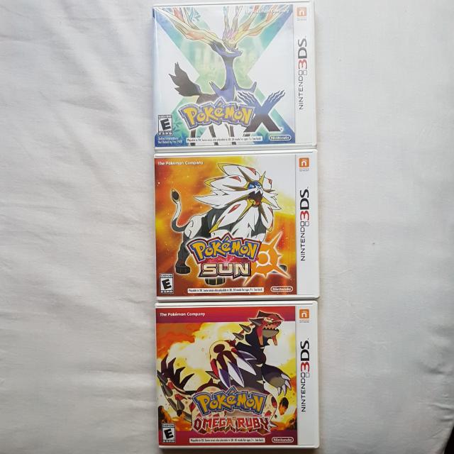 Pokemon Sun(sold)/Pokemon X/Omega Ruby, Video Gaming, Video Games ...