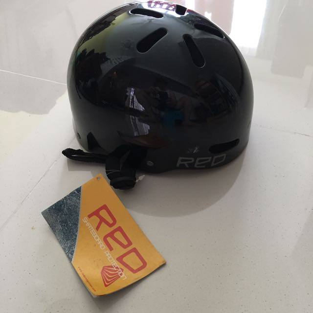 RED Crash Helmet For Bicycle Rollerblading Skate Scooter Skateboard ...