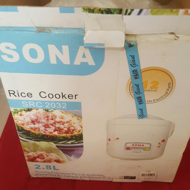 SONA RICE COOKER, TV & Home Appliances, Kitchen Appliances, Cookers on ...