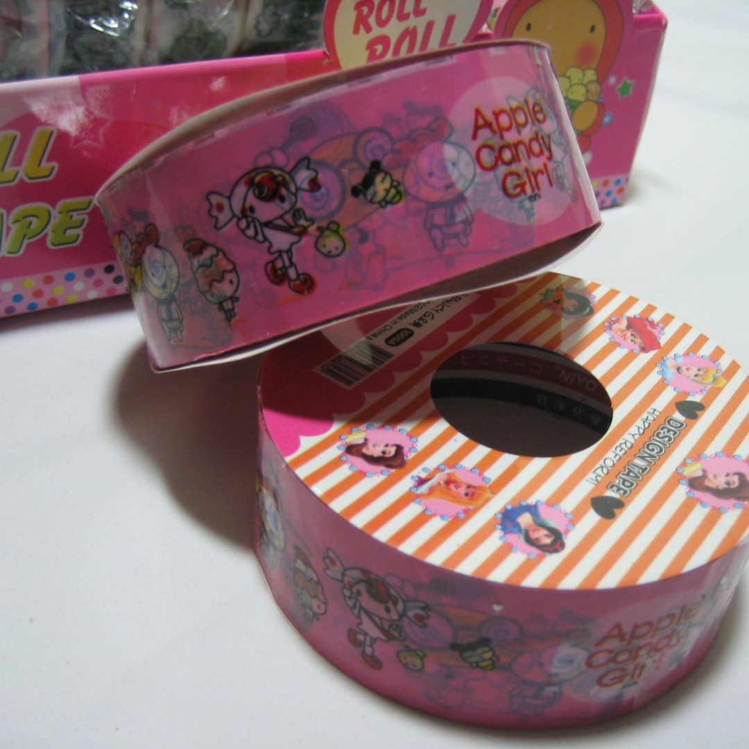 Apple Candy Girl Deco Design Tape 3cm, Hobbies & Toys, Stationery ...