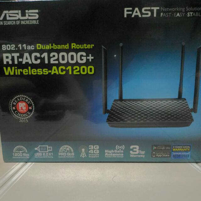 ASUS RT-AC1200G+ Wireless-AC1200 Dual-band Router (Brand New ...