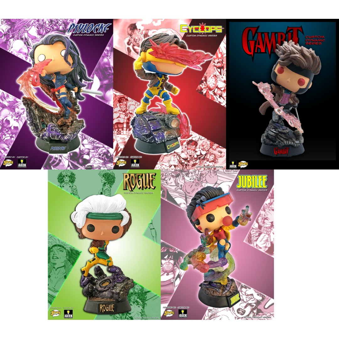 Custom Xmen Pop Statue - Gambit, Psylocke, Rogue, Jubilee, Hobbies ...