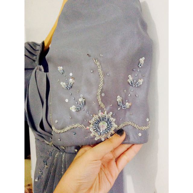 Silver Gray Filipiniana, Women's Fashion, Dresses & Sets, Traditional ...