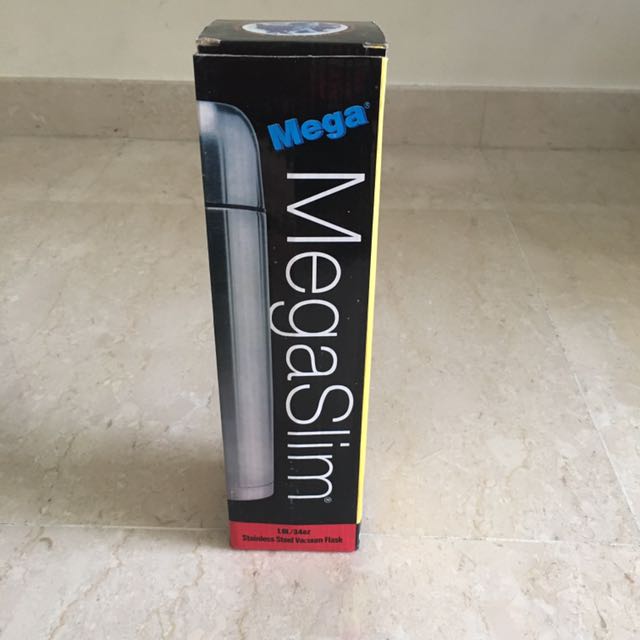 MegaSlim Stainless Steel Vacuum Flask, TV & Home Appliances, Kitchen ...