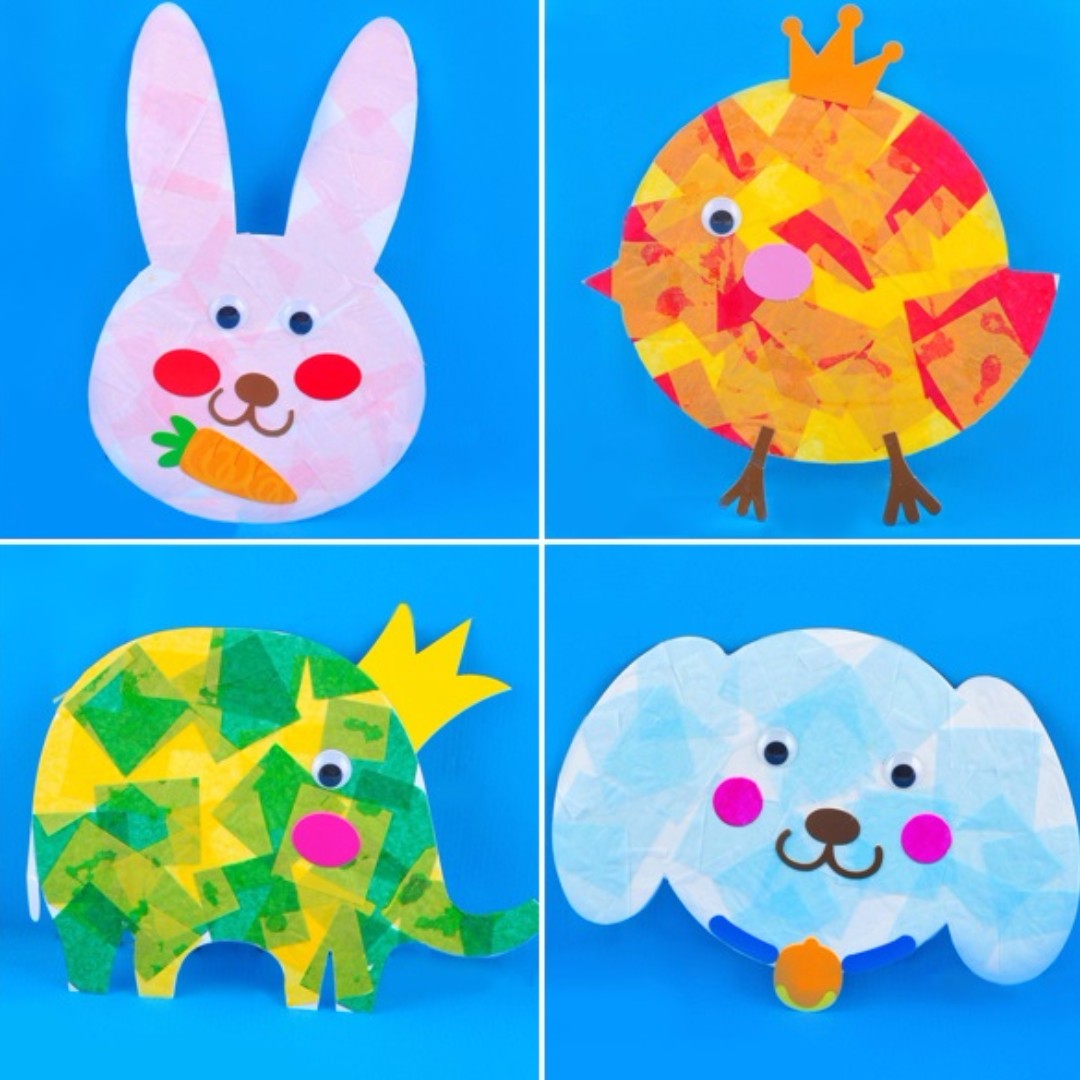 Animal paper pasting art and craft / goodie bag / party pack, Babies ...