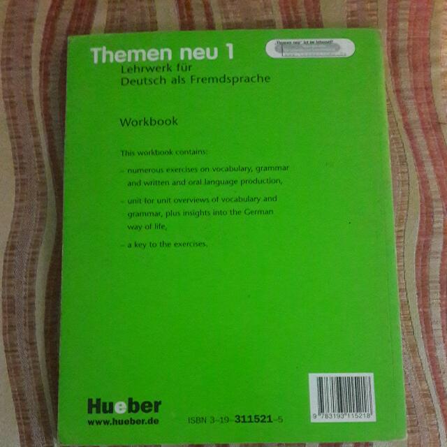 Themen Neu 1 German Language Textbook & Workbook Total 2 Books, Hobbies ...