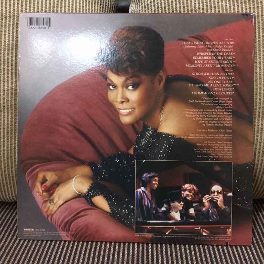 Dionne Warwick - Friends (Vinyl Record LP Album), Hobbies & Toys, Music ...