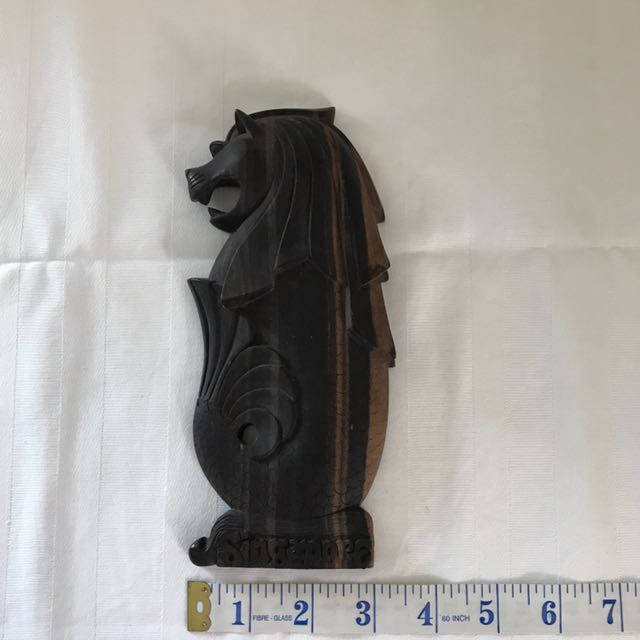Merlion Black wood Carving, Furniture & Home Living, Home Decor, Other ...